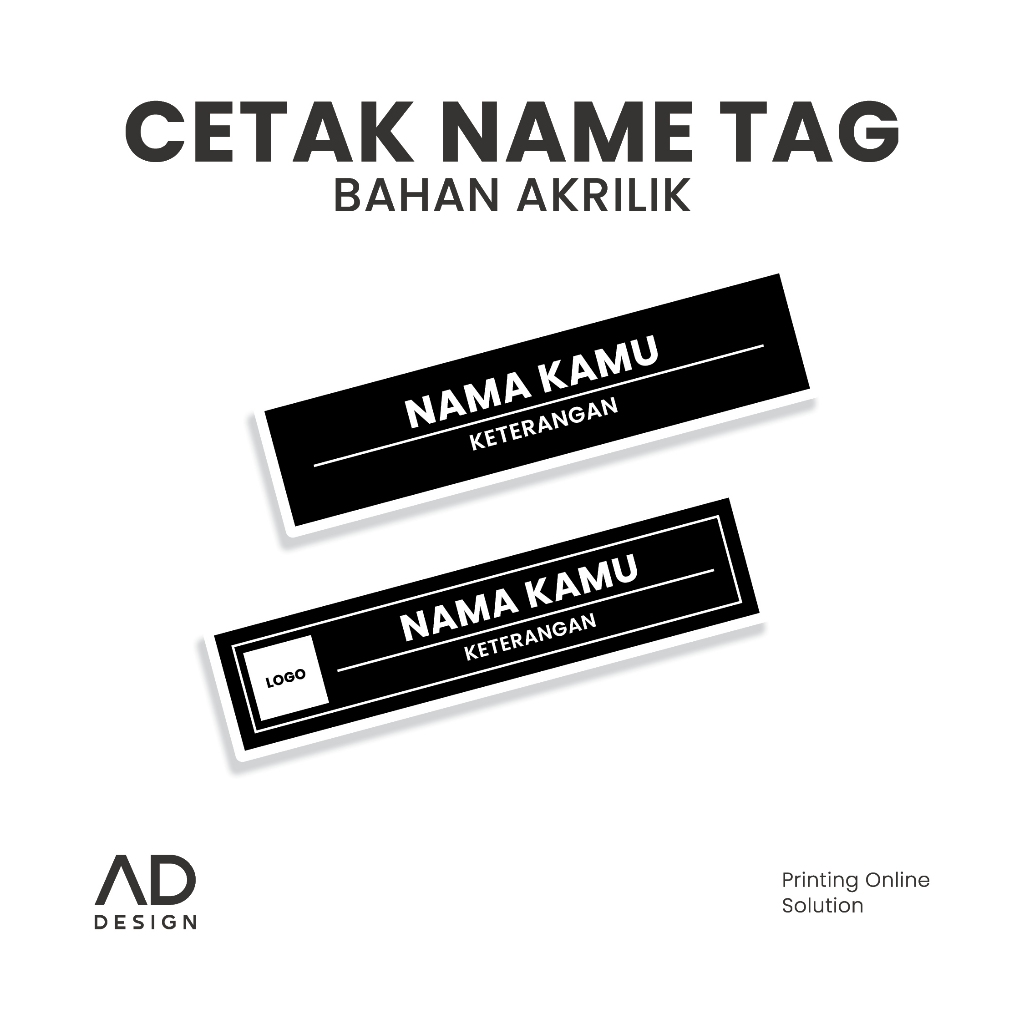 Jual CETAK NAME TAG DADA BAHAN AKRILIK DENGAN RESIN KERAS | Shopee ...