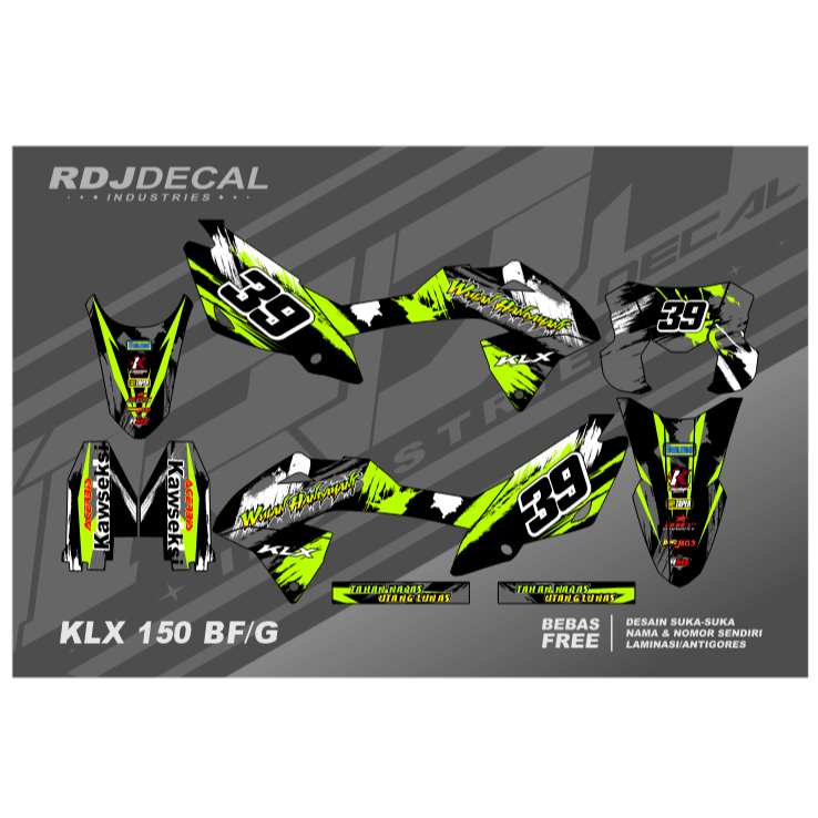 Jual DECAL STIKER KLX BF (006) DEKAL STICKER KLX 150 G/NEW/SE EXTREME ...