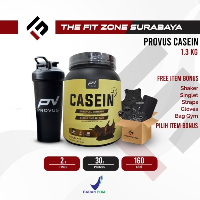 Jual PROVUS Casein 3 Lbs Supplemen Whey Protein Time Release With HMB ...