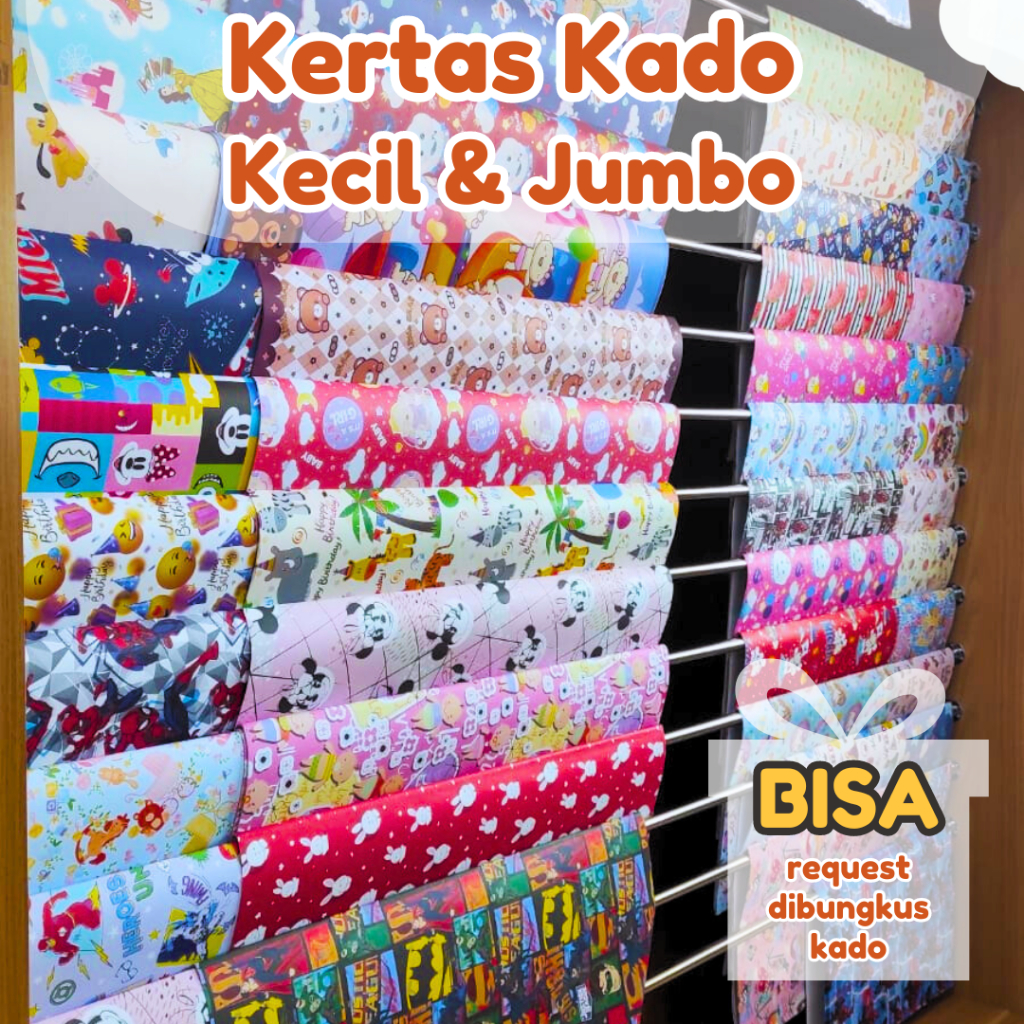 Jual Kertas Kado Motif Boy And Girl / Kertas Kado / Pembungkus Kado ...