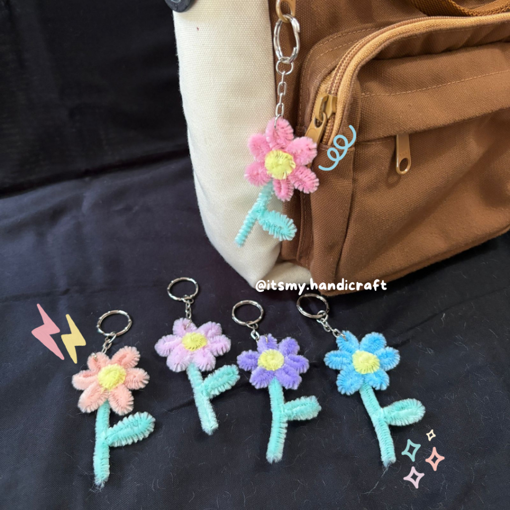 Jual GANTUNGAN KUNCI BUNGA MINI | GANTUNGAN KUNCI KAWAT BULU | MINI ...
