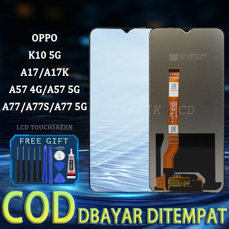 Jual 【ORIGINAL+OEM】LCD TOUCHSCREEN FULLSET OPPO K10 5G/A17/A17K/A57 4G/A57 5G/A77/A77S/A77 5G ...