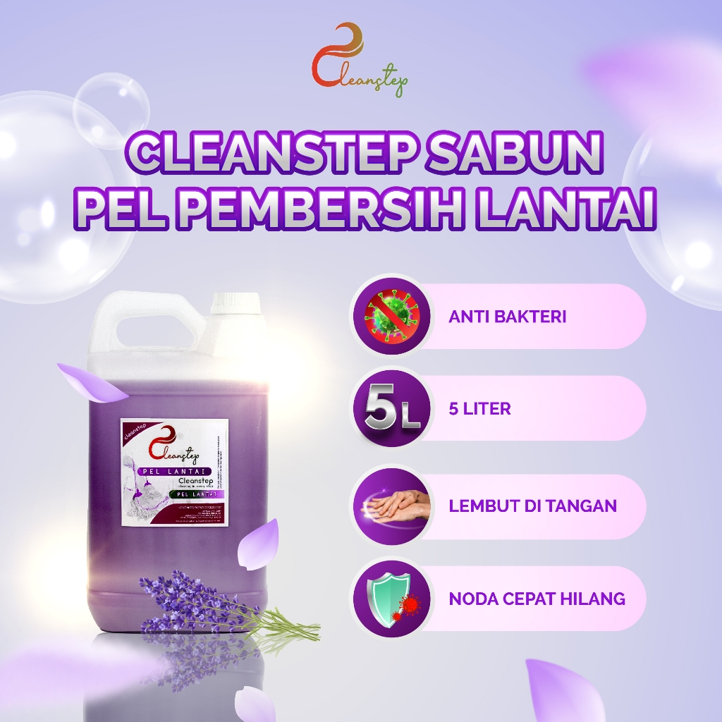 Jual CLEANSTEP Pembersih Lantai Cair 5 Liter / Sabun Pel Lantai Floor ...