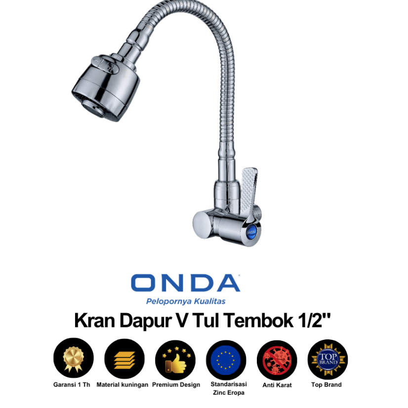 Jual Onda Kran Dapur V Tul Tembok / Kran Dapur Onda / Kran Air Onda ...