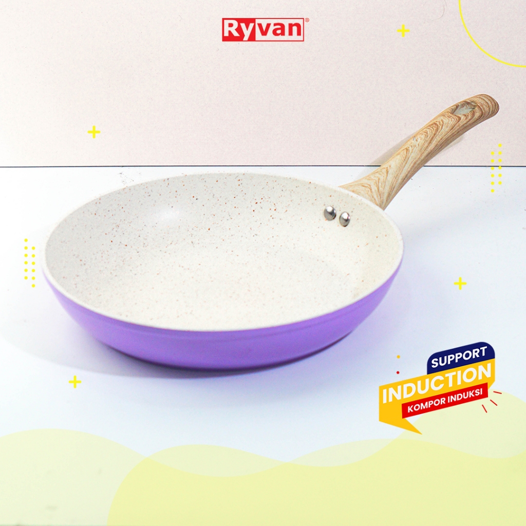 Jual Ryvan - Aluminium Marble Frypan Induction 18cm 26cm 28cm Wajan ...