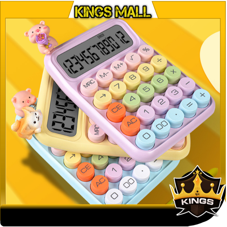 Jual KINGs - 6187 Kalkulator Lucu Warna Macaron 12 Digit / Display ...