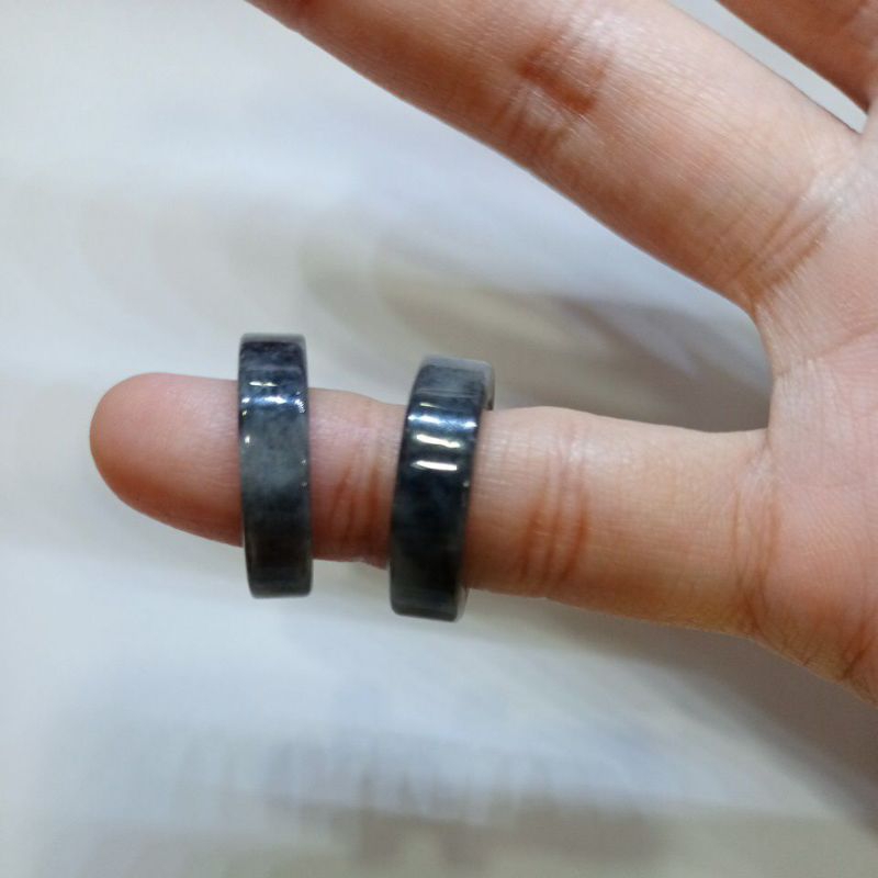 Jual cincin giok black ink wuji jade batu kristal crystal | Shopee ...