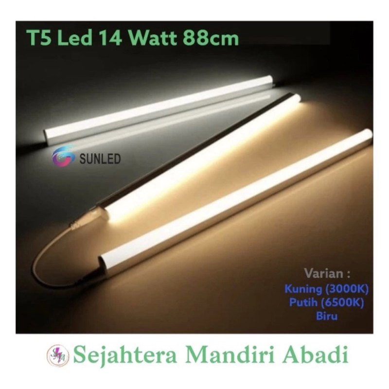 Jual Lampu T5 LED Sunled 14 Watt 90 cm 73 Mata LED 1200 Lumens | Shopee Indonesia