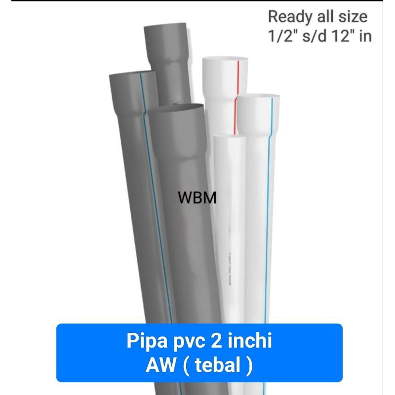 Jual Pipa Pvc 2 inchi AW 1 meter / per 100 cm | Shopee Indonesia