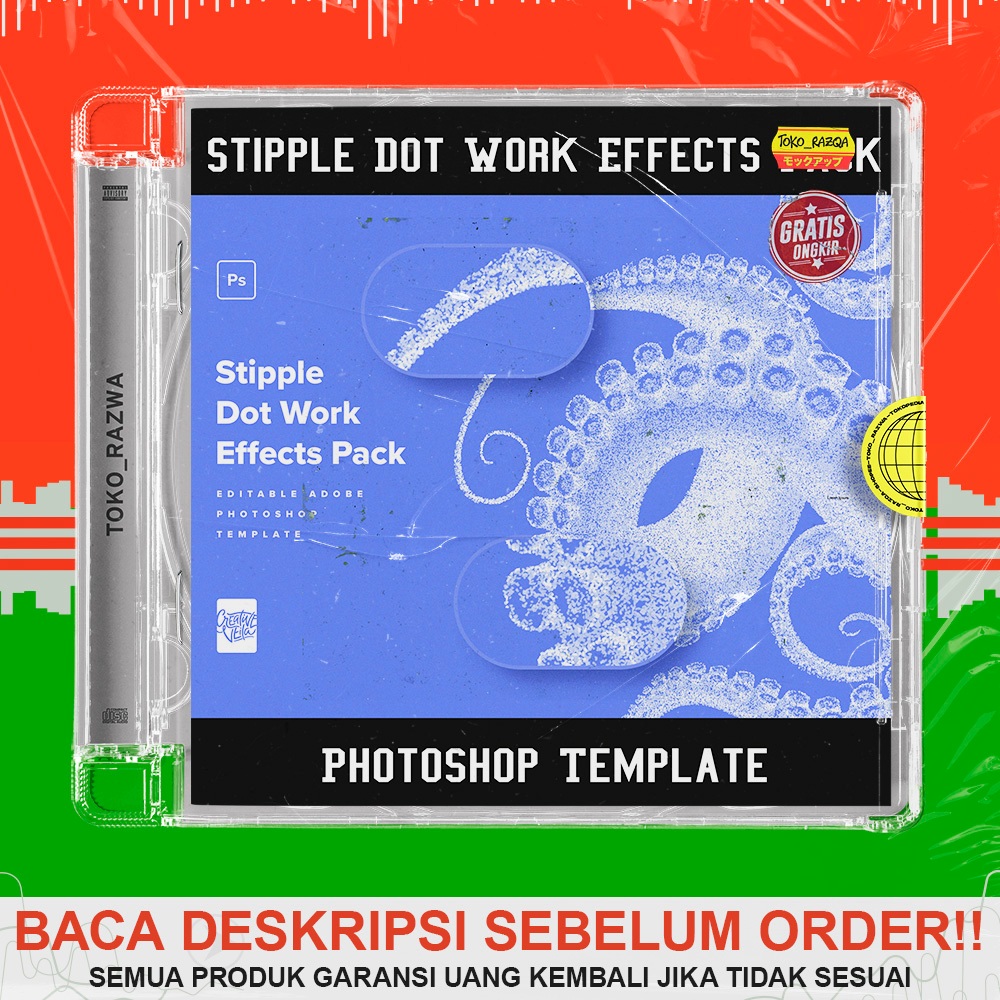 Jual Photoshop Template - Stipple Dot Work Effects Pack - 140524 | Shopee Indonesia