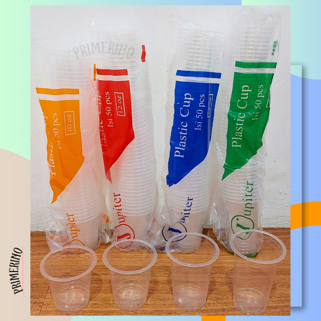Jual Gelas Cup Pop Ice 10 12 14 16 oz / Cup Plastik Datar Jupiter ...