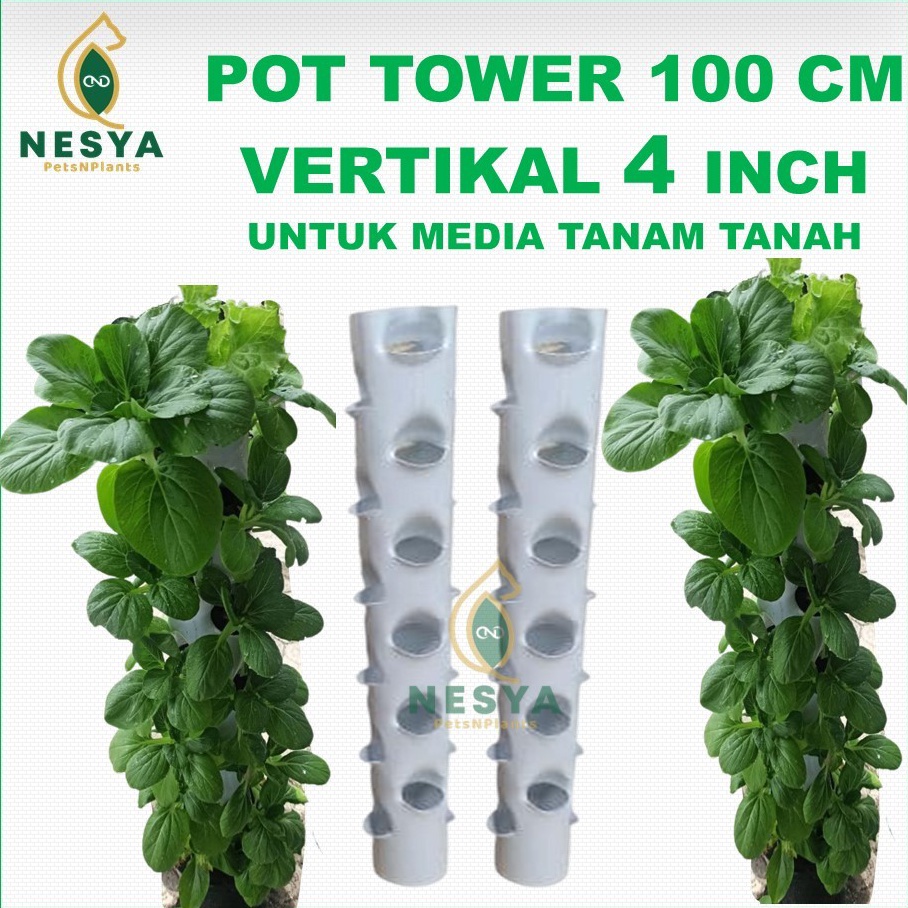 Jual KODE N13U Growing Tower Pot Tower Vertikultur Vertikal Garden ...