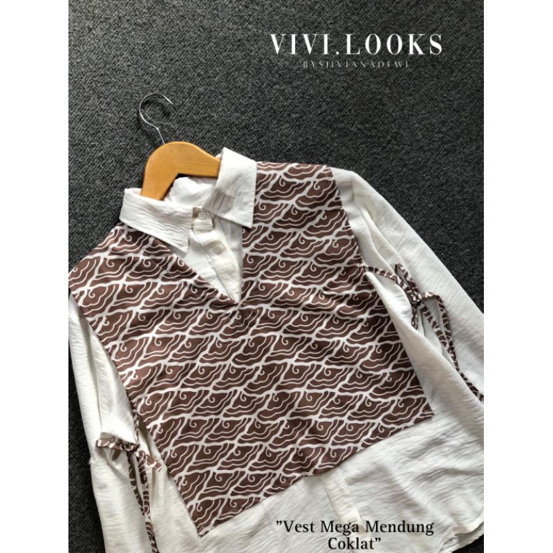 Jual VEST BATIK WANITA MODERN ETNIK ROMPI OUTER KATUN PREMIUM || OUTER ...