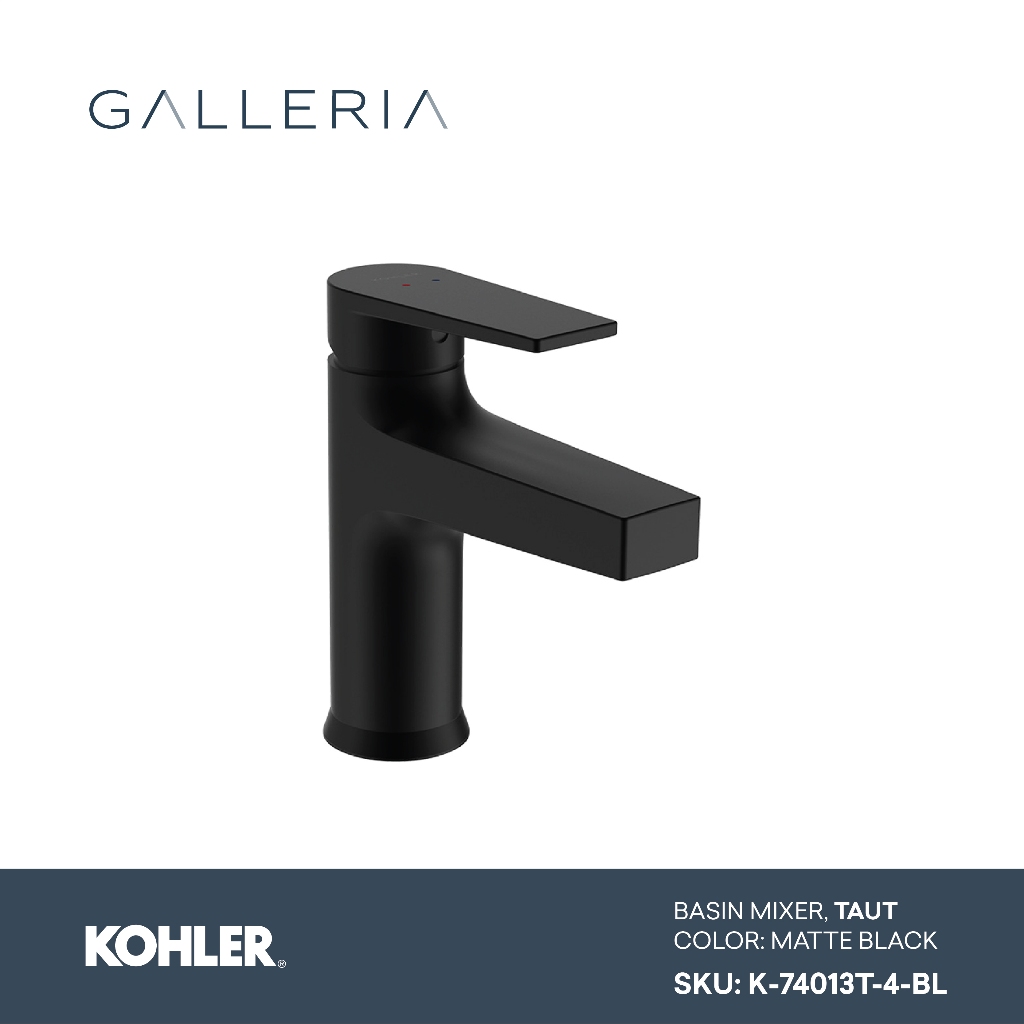Jual Kohler Taut Lavatory Faucet Black K-74013T-4-BL / Kran Wastafel ...