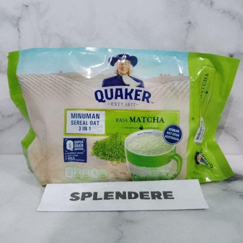 Jual QUAKER 3in1 Matcha Minuman Sereal Oat 224gr (28gr x 8 sachet ...