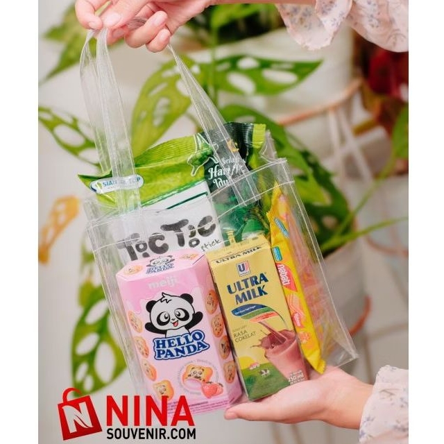 Jual P.20 L.10 T.20 Tas Ultah Mika Transparan "READY STOK PwC" | Shopee Indonesia