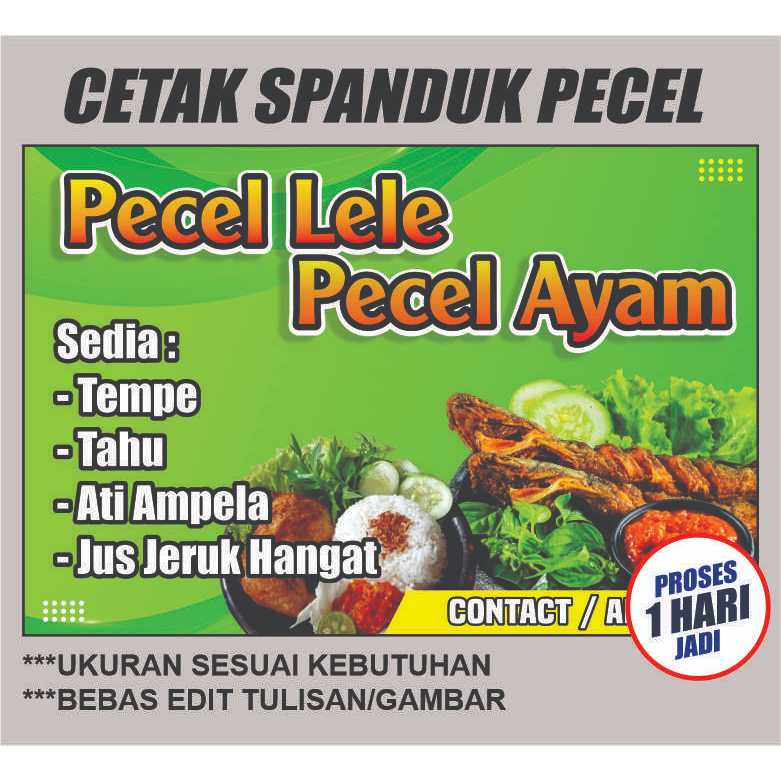 Jual Banner Spanduk Pecel Lele Pecel Ayam Costum Bebas Gambar | Shopee ...
