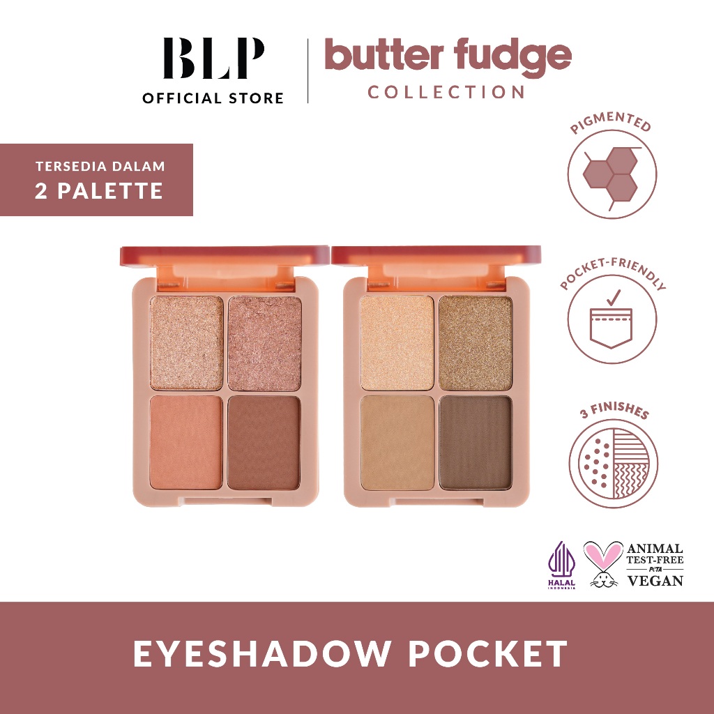 Jual BLP - Eyeshadow Pocket - 4 Colors - Butter Fudge Collection | Shopee Indonesia