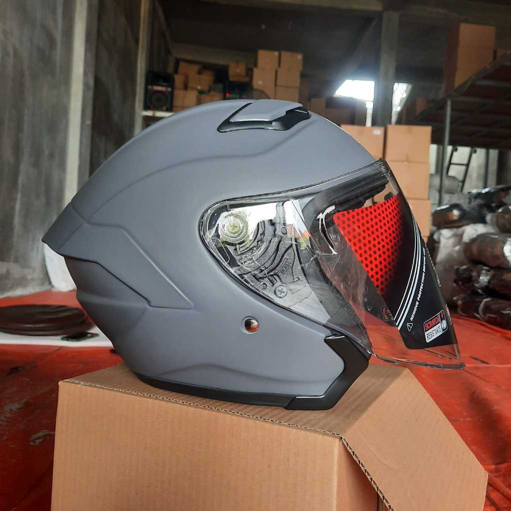 Jual HELM HRV TOD HALF FACE DEWASA MODEL KAIROS WARNA SOLID TERBARU ...