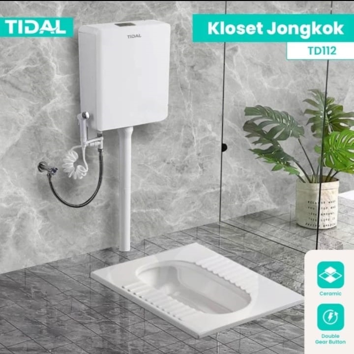 Jual Kloset Jongkok Flush Tidal TD112 / Closet Jongkok Tanki Set TD 112 | Shopee Indonesia