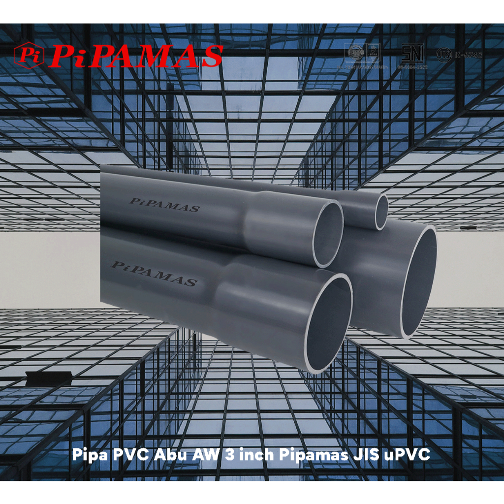 Jual Pipa PVC Abu AW 3 inch Pipamas JIS uPVC | Shopee Indonesia