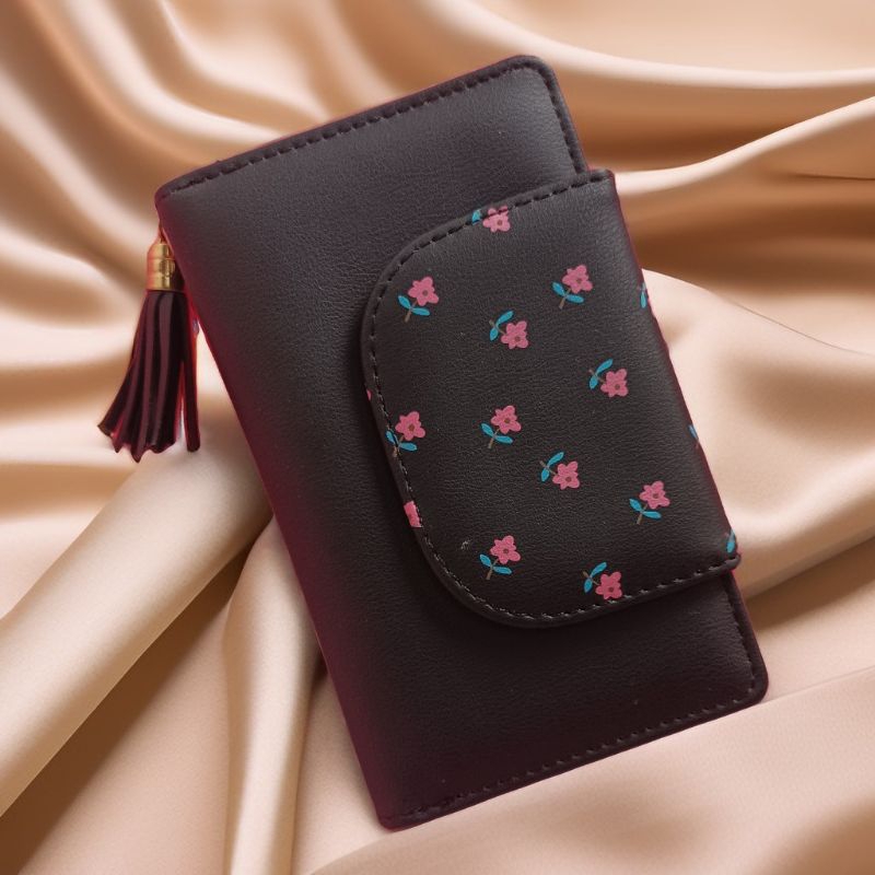 Jual Dompet Wanita Ukuran sedang. Dompet Cewek dompet genggam Hitam ...