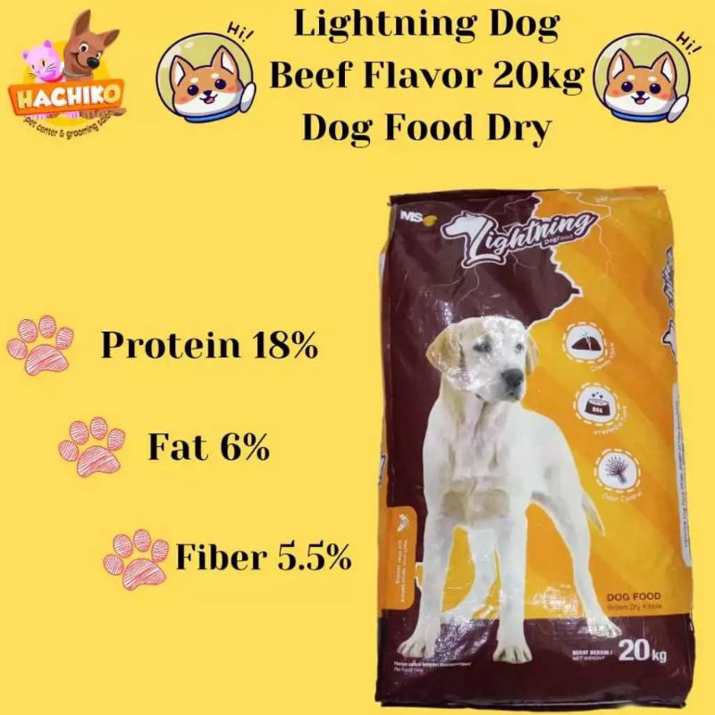 Jual Lightning Dog Food 20kg (KHUSUS INSTANT) | Shopee Indonesia