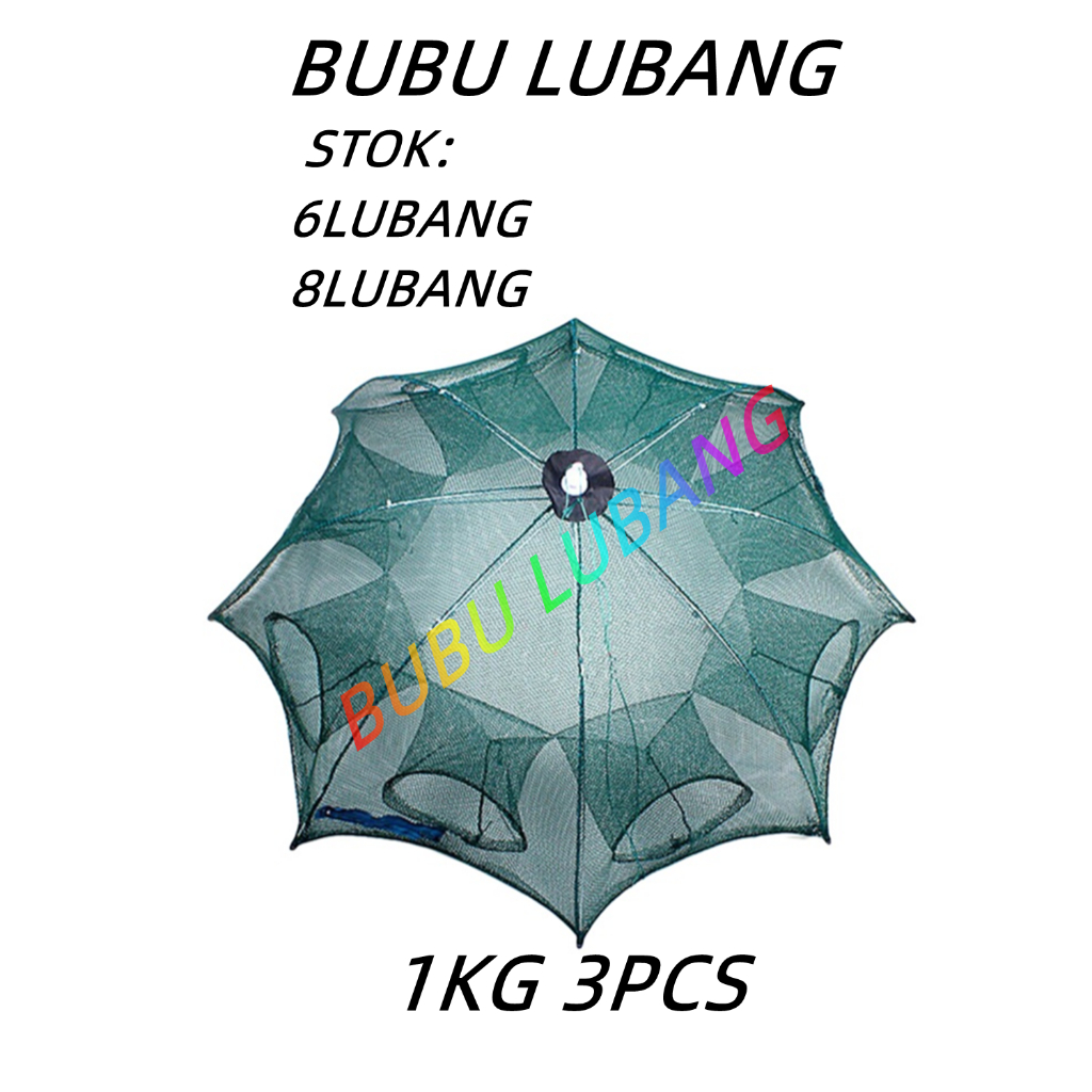 Jual Payung Bubu 8 Lubang Jaring Jebakan Perangkap Udang ikan Kepiting / Jaring Bubu Perangkap ...