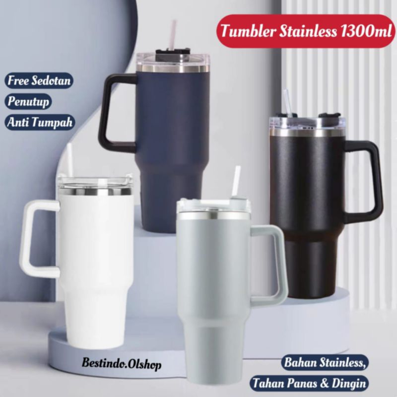 Jual 1300 ml Simple Modern Tumbler Stainless / Gagang Tumbler Premium ...