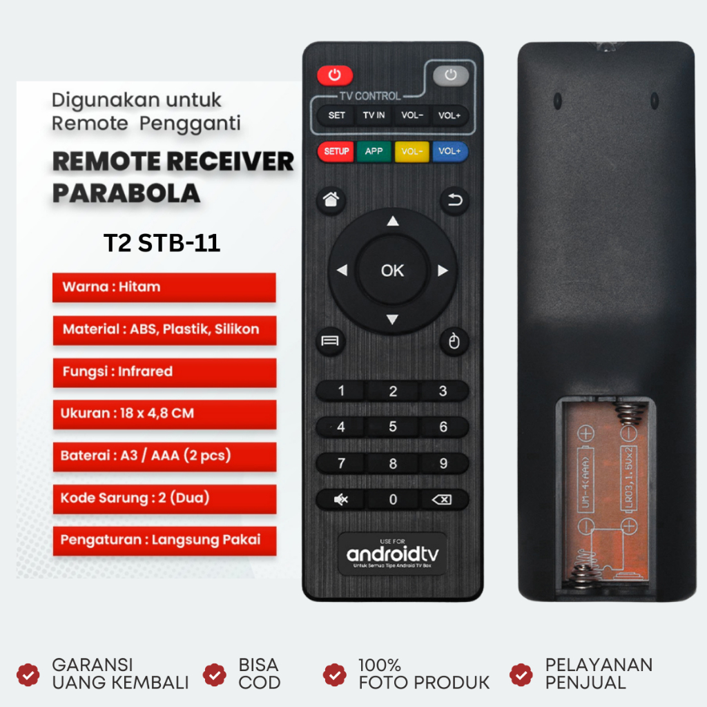 Jual REMOTE STB T2 UNIVERSAL ANDROID TV STB 11 MX10 H96 V88 | Shopee ...
