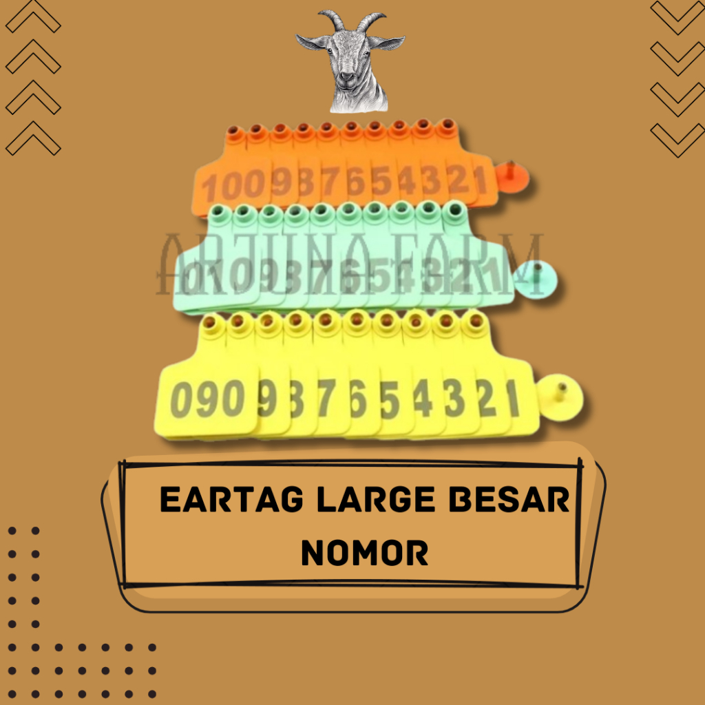 Jual Eartag Sapi Nomor Large Ukuran 6X7 cm Penanda Telinga Sapi Kerbau ...