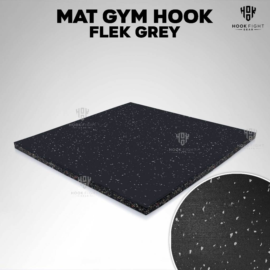 Jual Matras Gym Karet 50cm x50 cm x 2cm Indofight Karpet Fitness Rubber ...