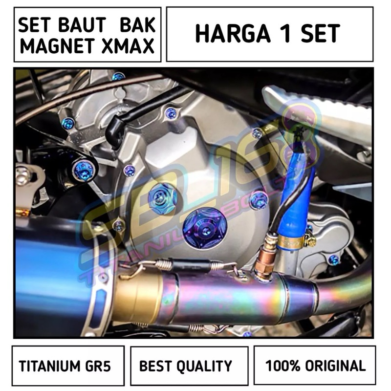 Jual SET BAUT BAK MAGNET XMAX TITANIUM GR5 | Shopee Indonesia