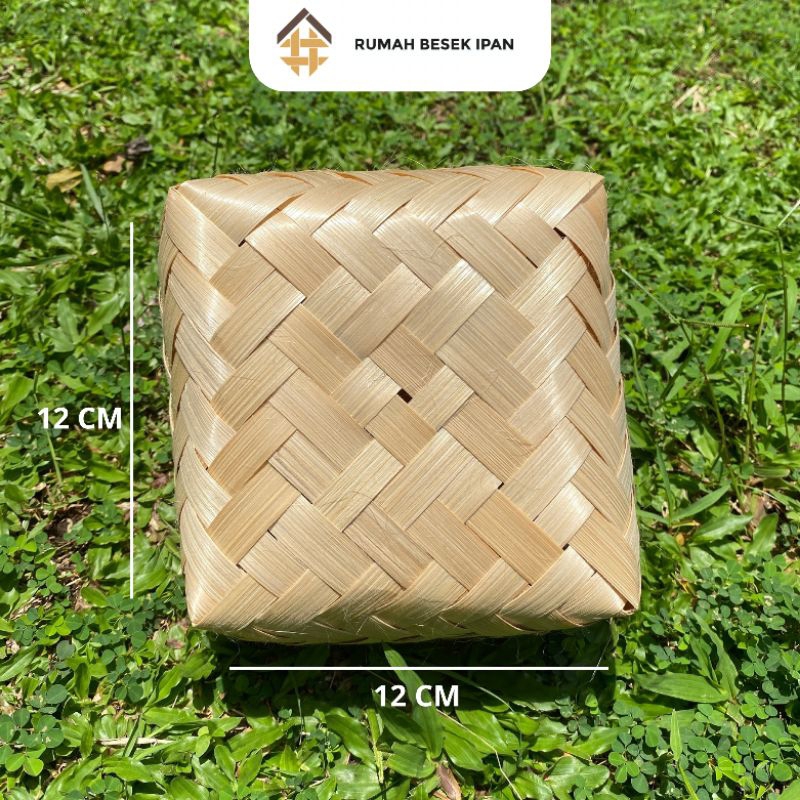 Jual Besek bambu 12×12 / tempat souvernir / kotak makanan | Shopee ...