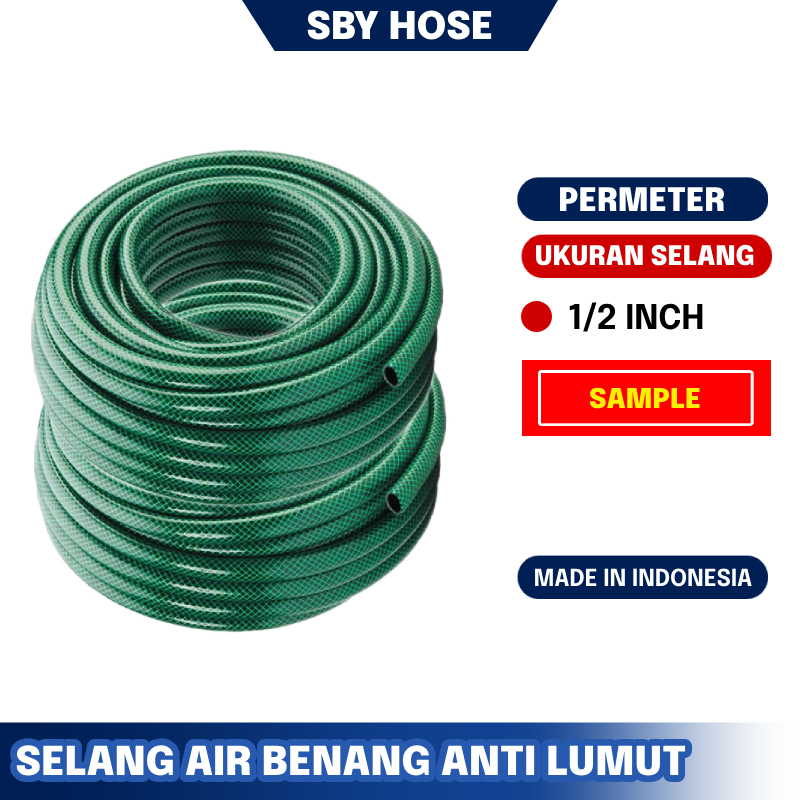Jual SBYhose Selang Air 1/2 inch Permeter Sample Selang Air Benang Anti Lumut Selang Air Cuci ...
