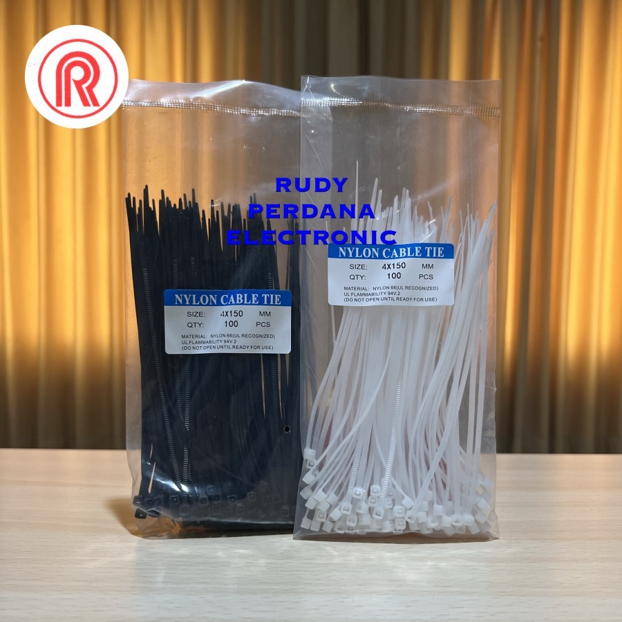 Jual NYLON CABLE TIE KABEL TIES NILON 4x150MM 4 x 150 MM 15 CM | Shopee ...