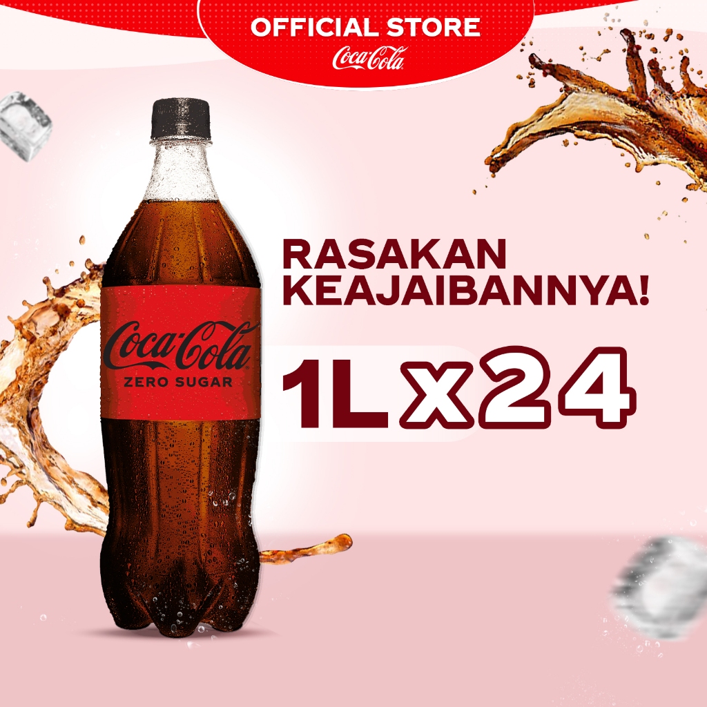 Jual Coca-Cola Zero Sugar Minuman Soda - Botol 1L x 24pcs | Shopee ...