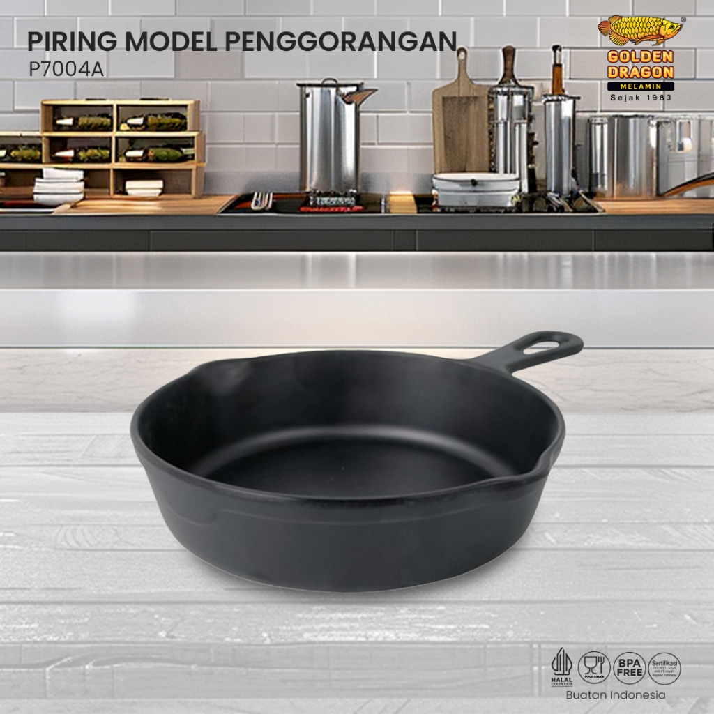 Jual Arwana Houseware Piring Melamine Model Penggoreng Gagang Panjang ...