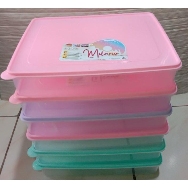 Jual tempat donat sosis gorengan/ box makanan tutup warna bygy 5400ml ...