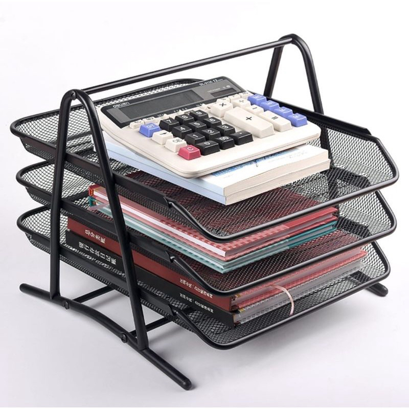 Jual HD Letter Tray Besi 3 susun/Rak Dokumen/Laci/Wadah Kertas/Rak ...