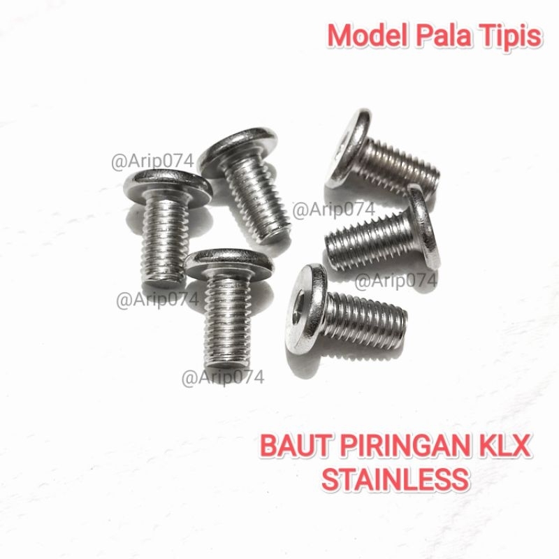Jual [STAINLESS] BAUT PIRINGAN CAKRAM KLX 150 ORINGAL STAINLESS 304 BAUT DISC KAWASAKI KLX D ...