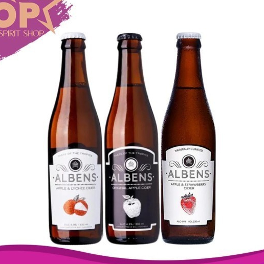 Jual Paket 3 Botol Albens Apple Cider All Varian 330ml | Shopee Indonesia