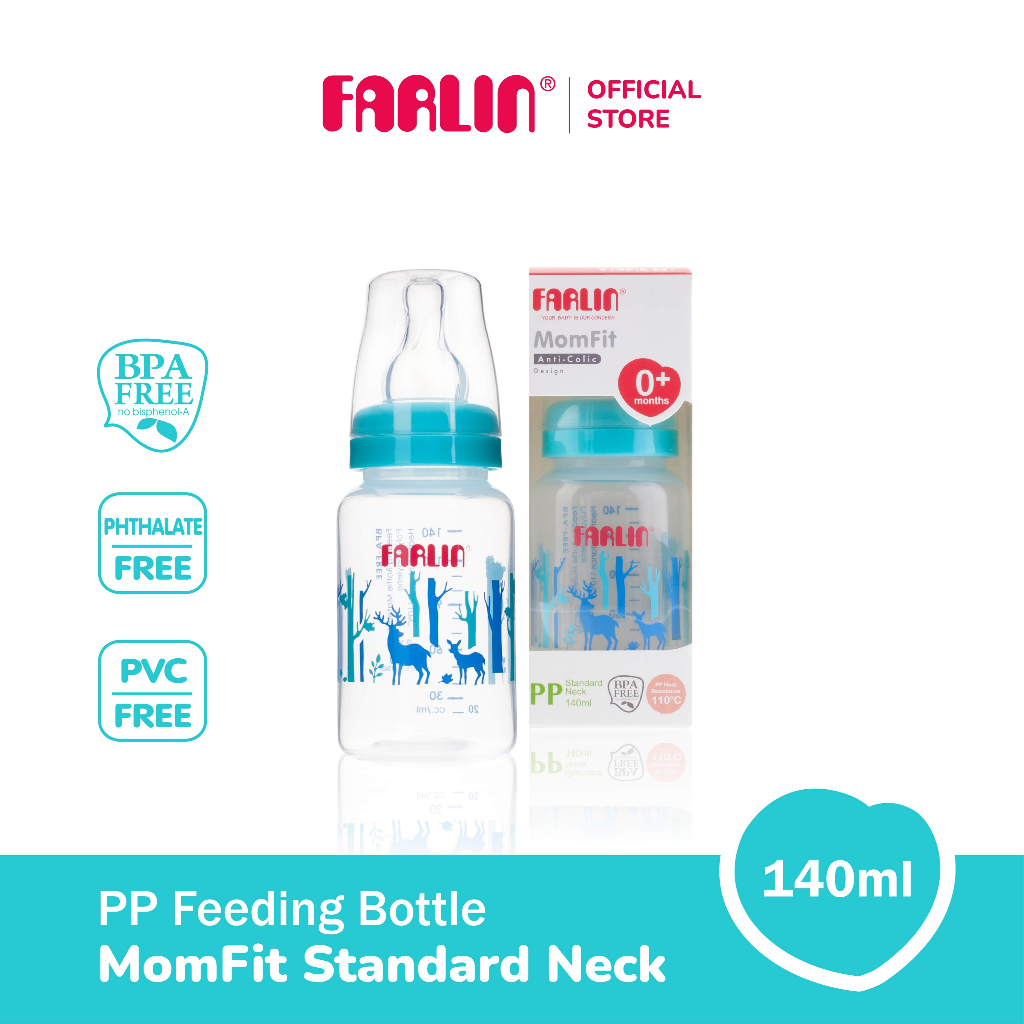 Jual Farlin MomFit PP Standard Neck Feeding Bottle 140 ml - Botol Susu ...