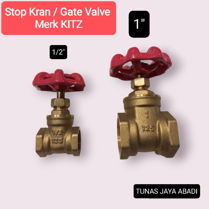 Jual Gate Valve Kuningan Uk 1" & 1/2" / Merk KITZ | Shopee Indonesia