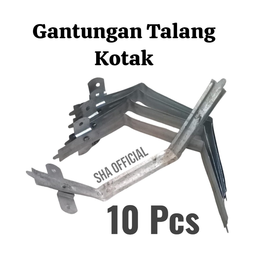 Jual HARGA 10 PCS Gantungan Talang Air Kotak Besi Klem Talang Kotak ...