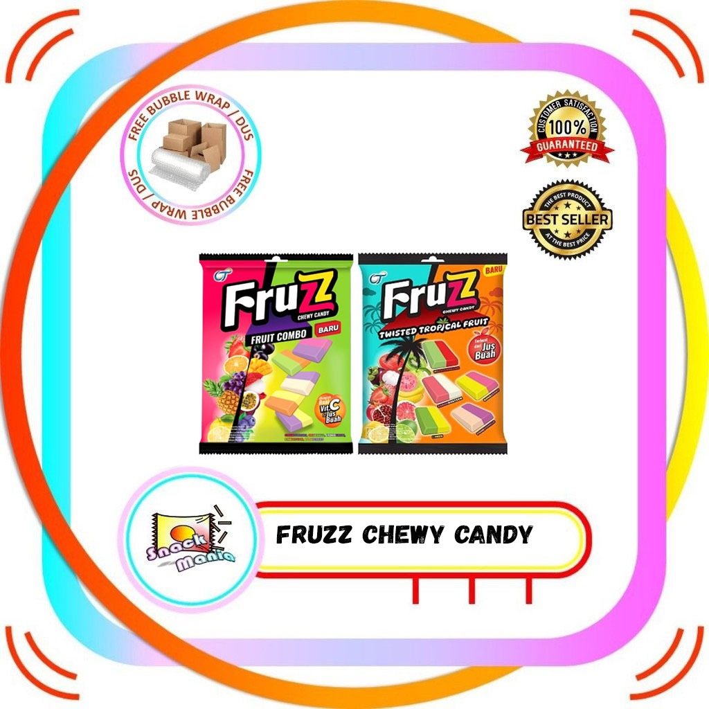 Jual Fruzz Fruit Combo | Twisted Tropical Chewy Candy ~ 100 gr Permen ...