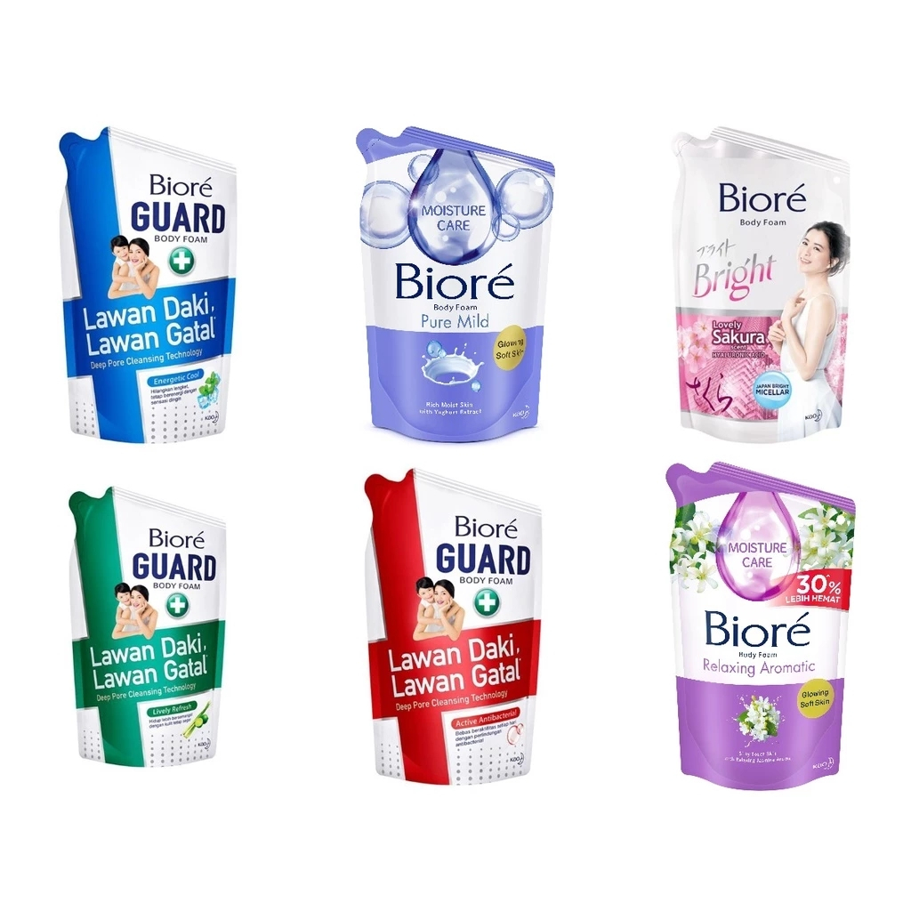 Jual BIORE POUCH LIVELY REFRESH 170ML | BIORE POUCH RELAXING AROMATIC ...