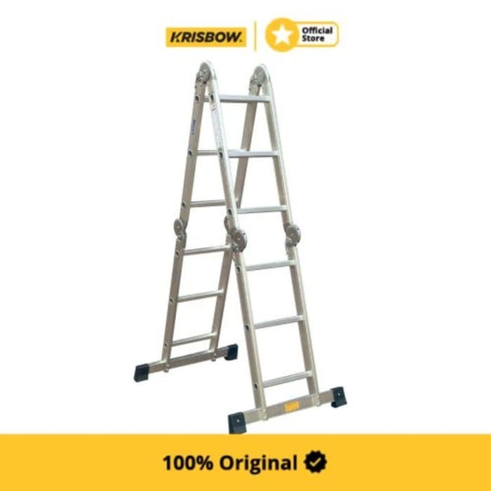Jual Krisbow Ladder Tangga Lipat Aluminium 3.3 Mtr | Shopee Indonesia