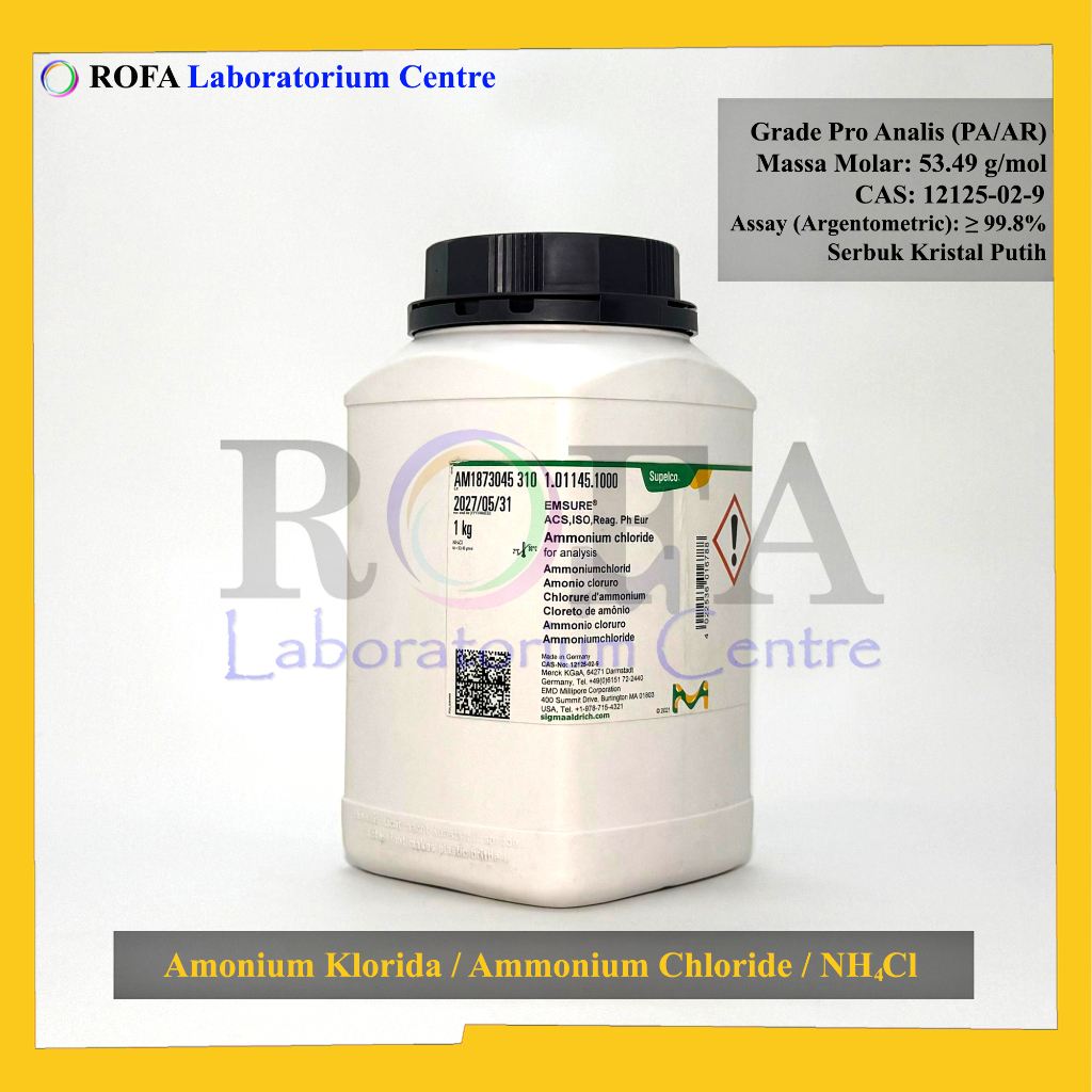 Jual Amonium Klorida / Ammonium Chloride / NH4Cl Pro Analisis 500 Gram ...