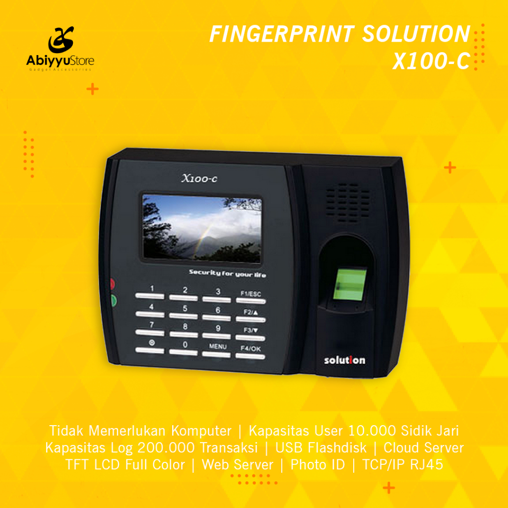 Jual Fingerprint Solution X100C Mesin Absensi Sidik Jari For Kantor ...
